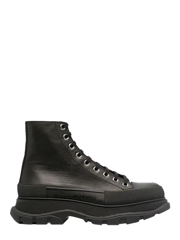 Alexander McQueen Tread Slick Lace-up Boots - Black