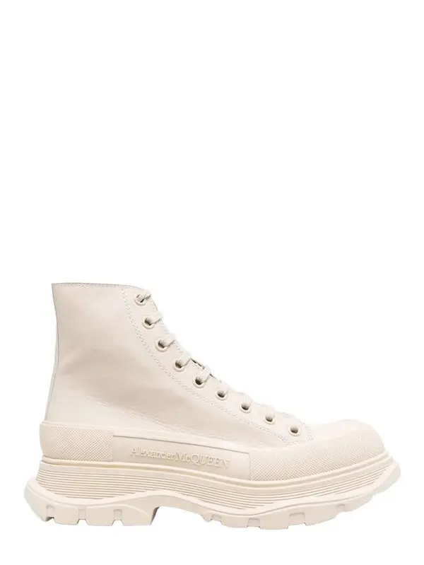 Alexander McQueen Tread Slick Lace-up Boots - Beige