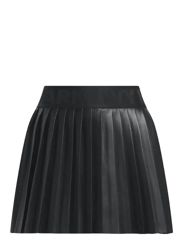 Adidas Ivy Park Leather Pleated Mini Skirt - Black