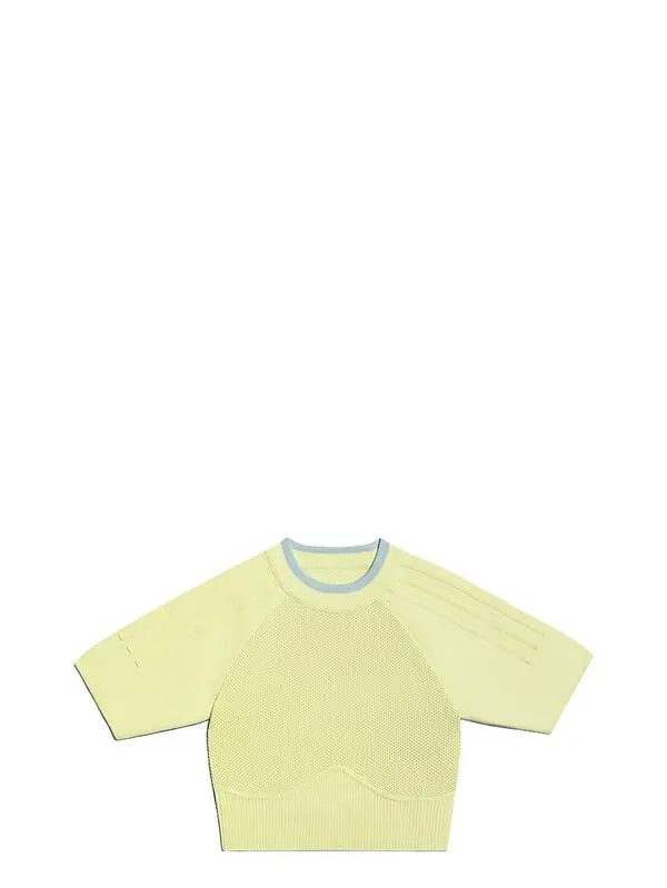 Adidas Ivy Park Knit Crop Top - Yellow Tint