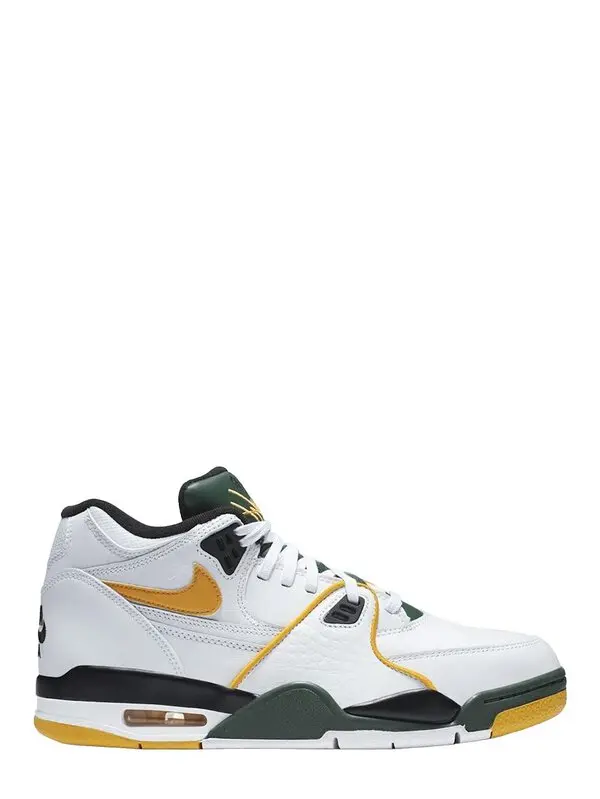 Nike Air Flight '89 Seattle Supersonics Sneakers - White/university Gold/gorge Green