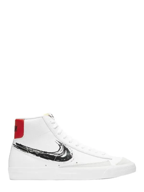 Nike Blazer Mid '77 Vintage Brushstroke Swoosh - White/red/black