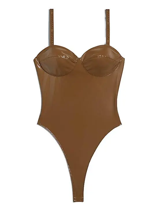 Adidas Ivy Park Latex Bodysuit - Wild Brown