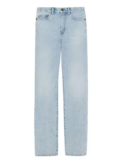 Saint Laurent Janice Denim Jeans - Clear Sky Blue