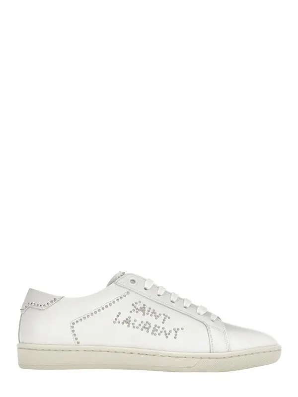 Saint Laurent Studded Low-top Sneakers - White