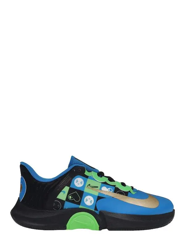 Nike Court Air Zoom Gp Turbo Naomi Osaka All Smiles Sneakers - Photo Blue/metallic Gold/black