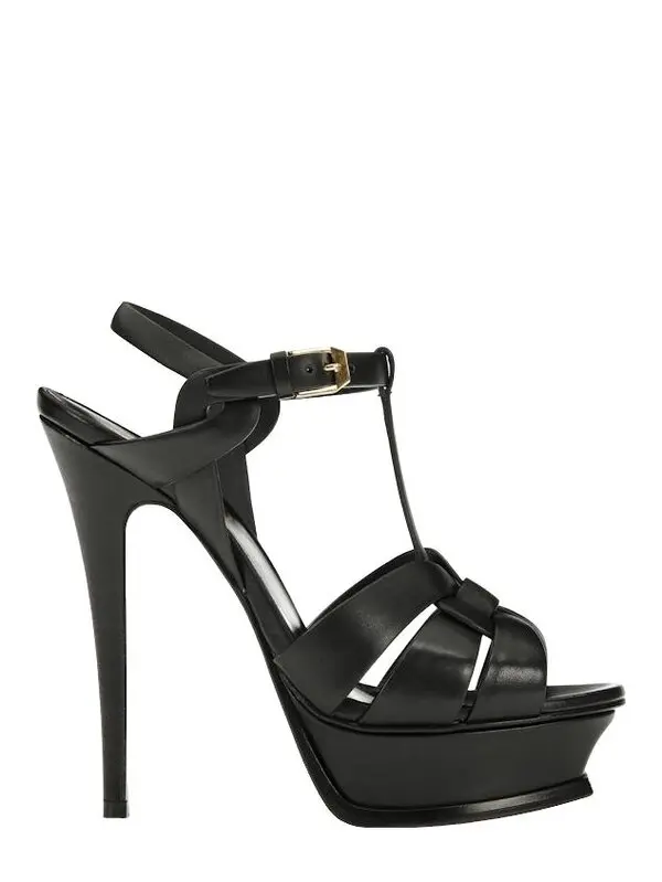 Saint Laurent Tribute Platform Stiletto Sandals - Black