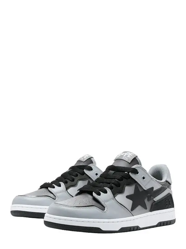 BAPE A Bathing Ape Sk8 Sta Sneakers - Grey/black/white