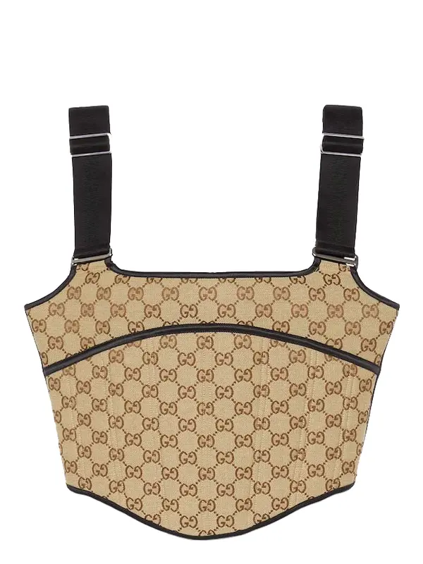 Gucci Gg Canvas Top - Beige/ebony