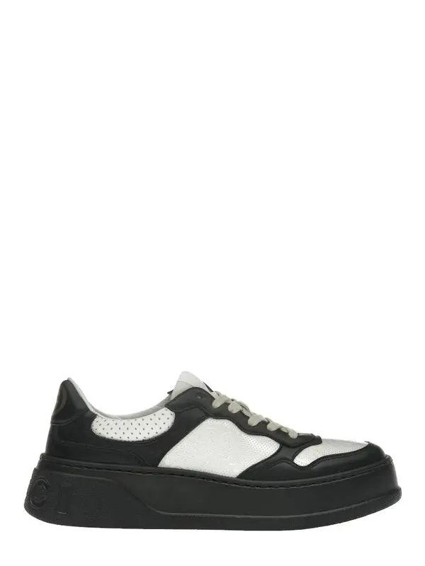Gucci Gg Embossed Sneakers - Black/white