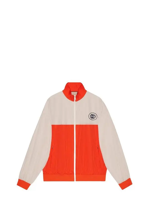 Gucci Gg Logo Track Jacket - Orange Ivory