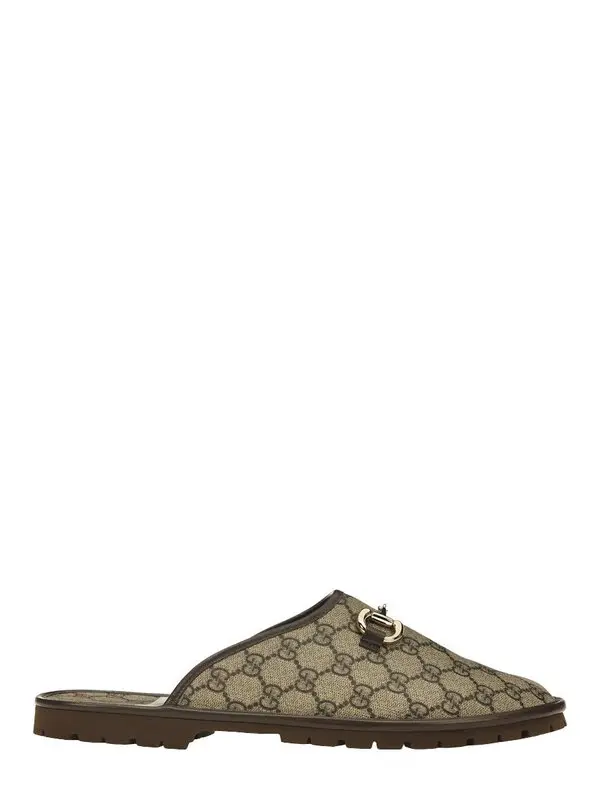 Gucci Gg Canvas Slipper - Beige/ebony
