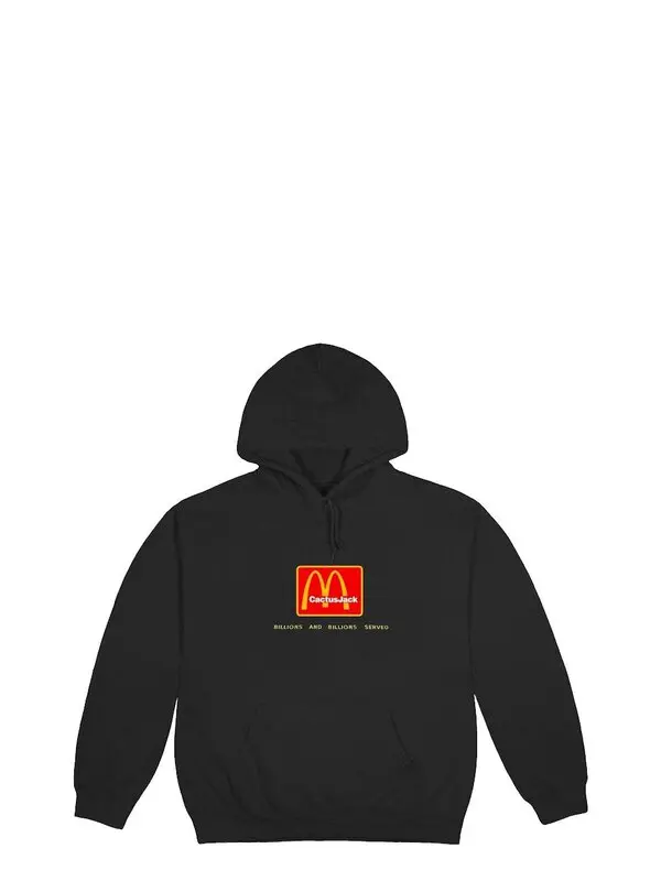 TRAVIS SCOTT X Mcdonald's Billions Served Hoodie - Washed Black
