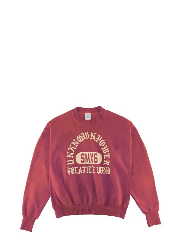 SAINT MXXXXXX Printed Crewneck Sweatshirt - Red