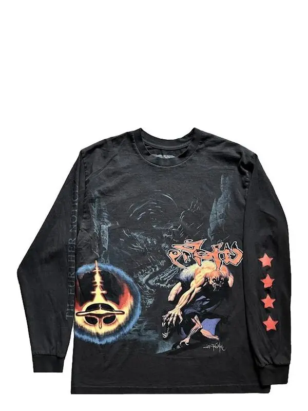 TRAVIS SCOTT Utopia Circus Maximus 2023 Tour Long Sleeve Tee Shirt - Black