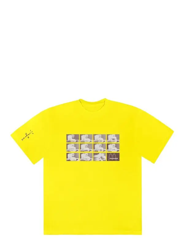 TRAVIS SCOTT X Mcdonald's Menu Mono Logo Ii T-shirt Yellow - Safety Green