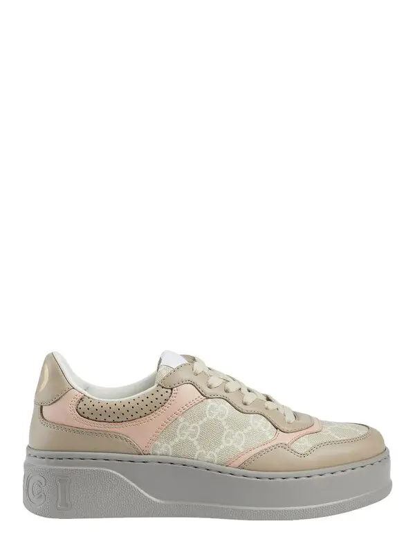 Gucci Gg Supreme Sneakers - Oatmeal/light Pink/white