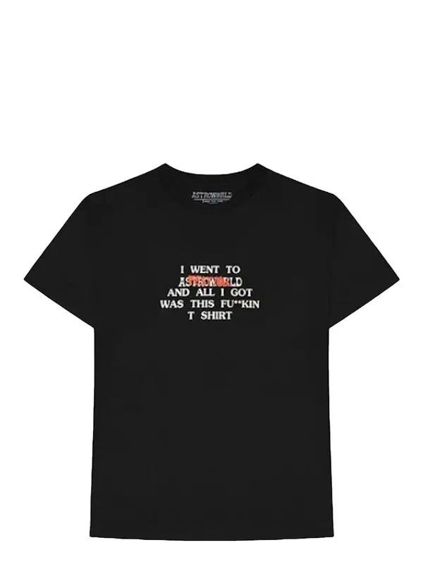 TRAVIS SCOTT Where Were You Tee Shirt - Black