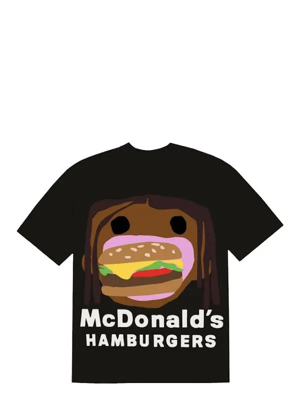 TRAVIS SCOTT X Cpfm 4 Cj Burger Mouth T-shirt - Black