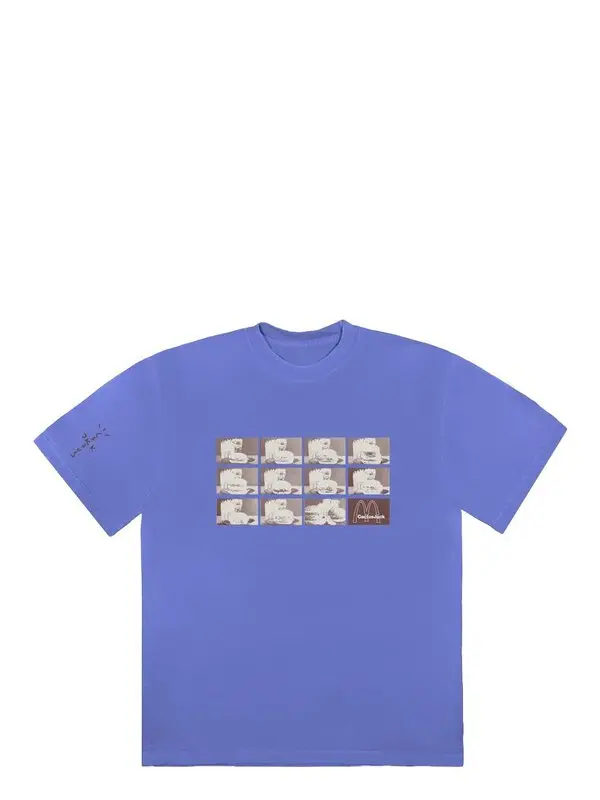 TRAVIS SCOTT X Mcdonald's Menu Mono Logo Iii T-shirt - Washed Purple