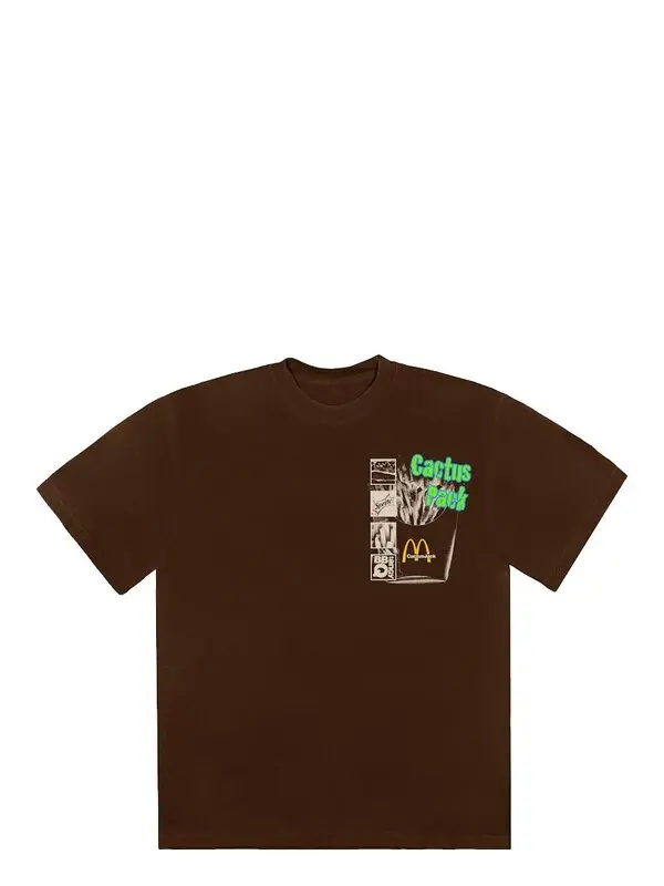 TRAVIS SCOTT X Mcdonald's Cactus Pack Vintage Promo T-shirt - Brown