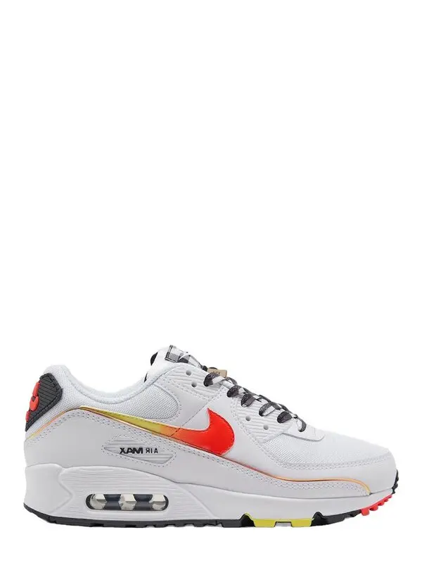 Nike Air Max 90 Fresh Air Sneakers - White/bright Crimson/light Voltage Yellow