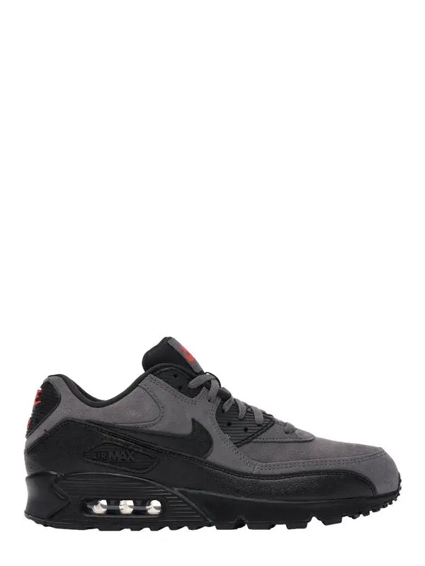 Nike Air Max 90 Suede Sneakers - Anthracite/black/red
