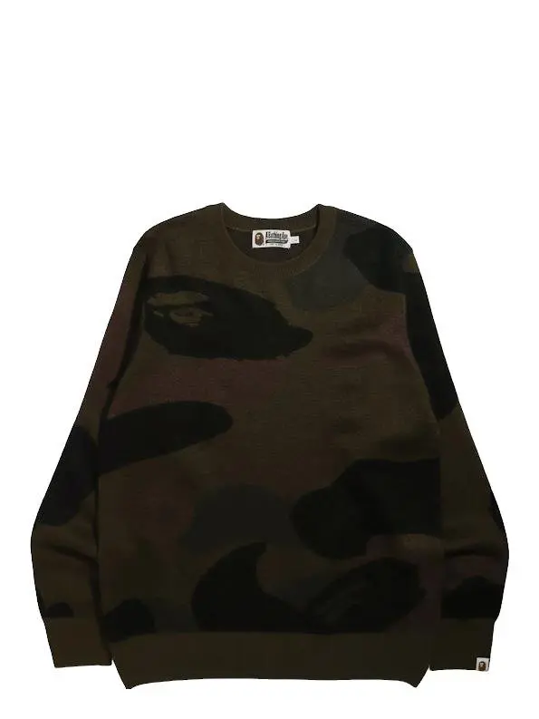 A BATHING APE Giant 1st Camo Wide Fit Knit - Green