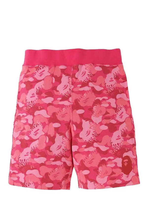 BAPE Fire Camo Sweat Shorts - Pink