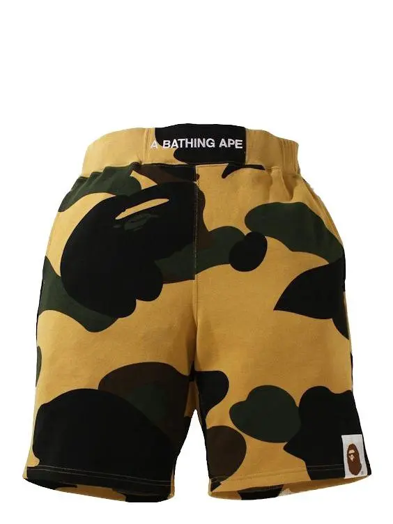 BAPE Giant 1st Camo Wide Fit Sweat Shorts - Yellow