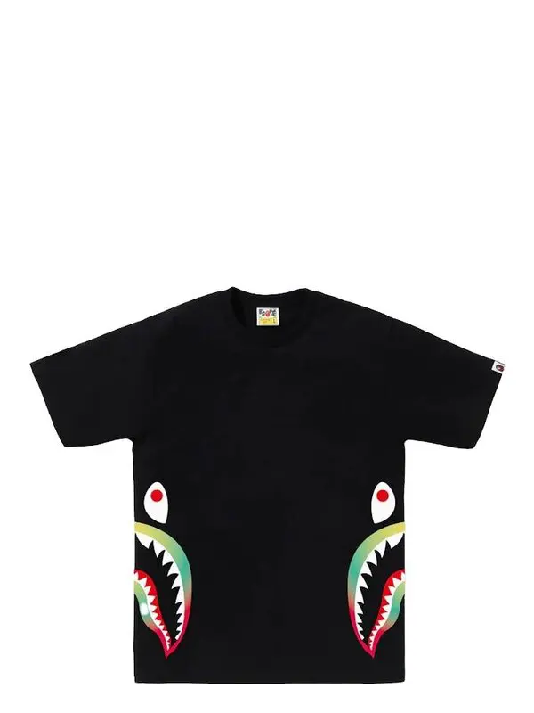 A BATHING APE Gradation Side Shark Tee Shirt - Black