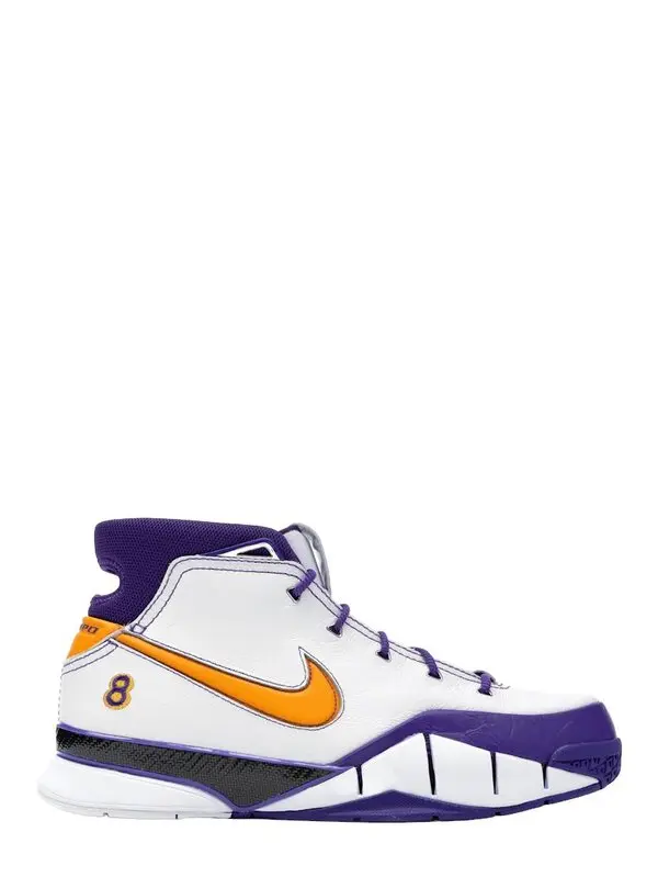 Nike Kobe 1 Protro Think Close Out Sneakers - White/del Sol/varsity Purple