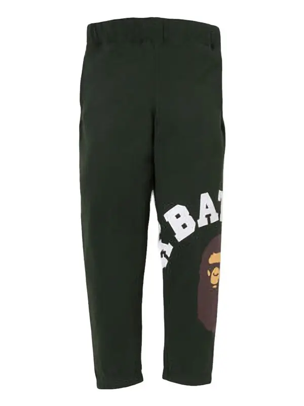 A BATHING APE Giant College Sweatpants - Olive Drab