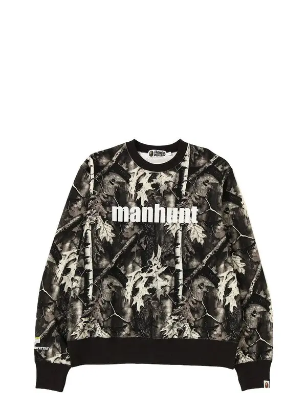 BAPE Forest Camo Crewneck Sweatshirt - Black