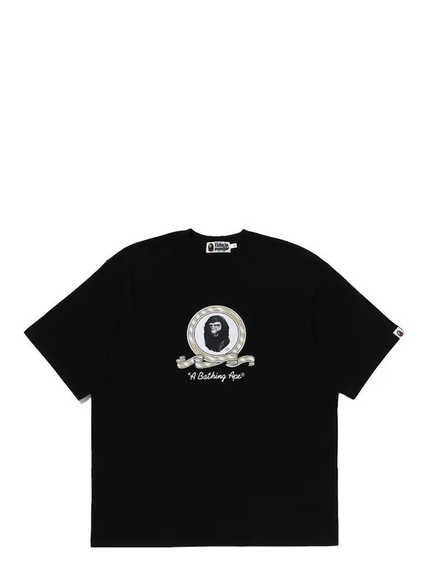 A BATHING APE Graphic Relaxed Fit Tee Shirt - Black