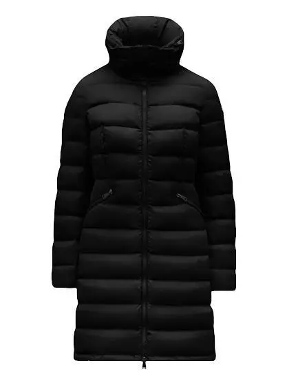 Moncler Flammette Long Down Jacket - Black