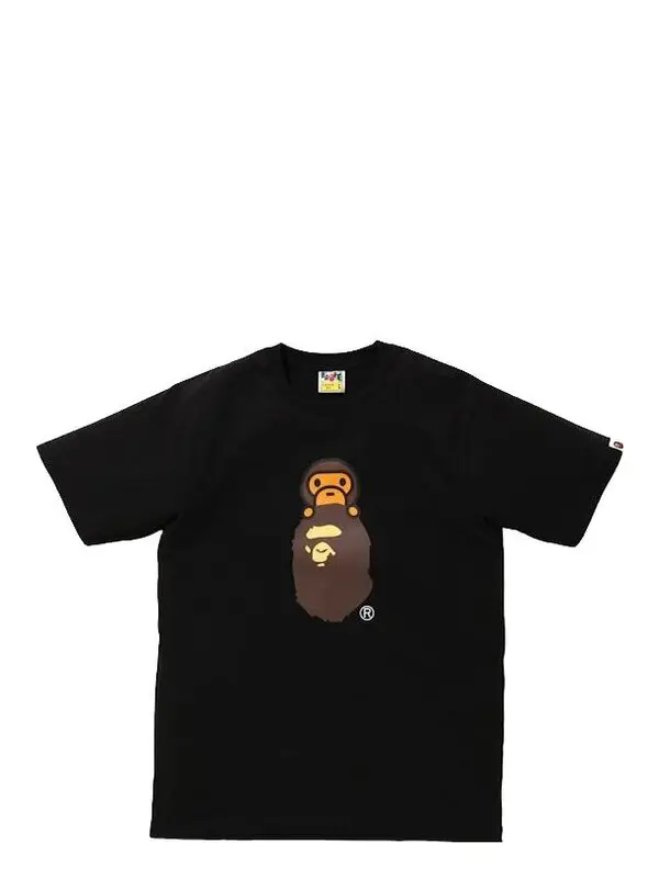 A BATHING APE Family Bag Milo On Apehead T-shirt - Black