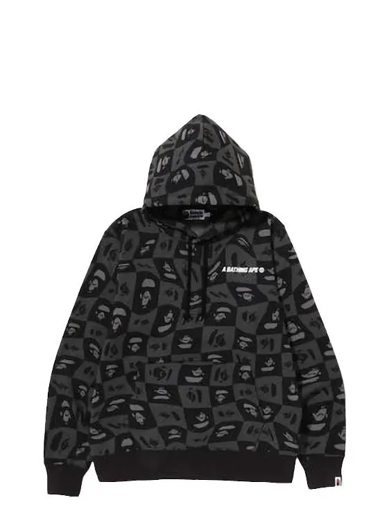 BAPE Distortion Pullover Hoodie - Black