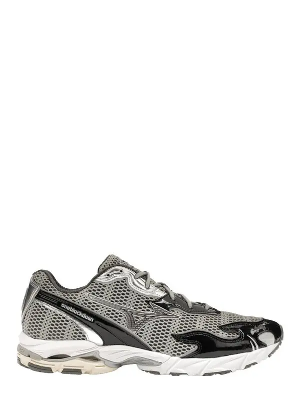 Mizuno Wave Rider One Block Down Onyx Sneakers - Black/grey/white