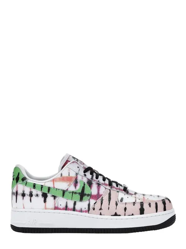 Nike Air Force 1 Low Tie Dye Sneakers - White/green Strike/washed Coral