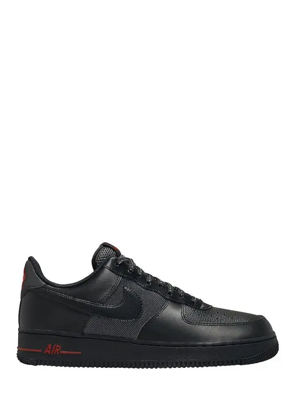 Nike Air Force 1 Low Top Sneakers - Black/red