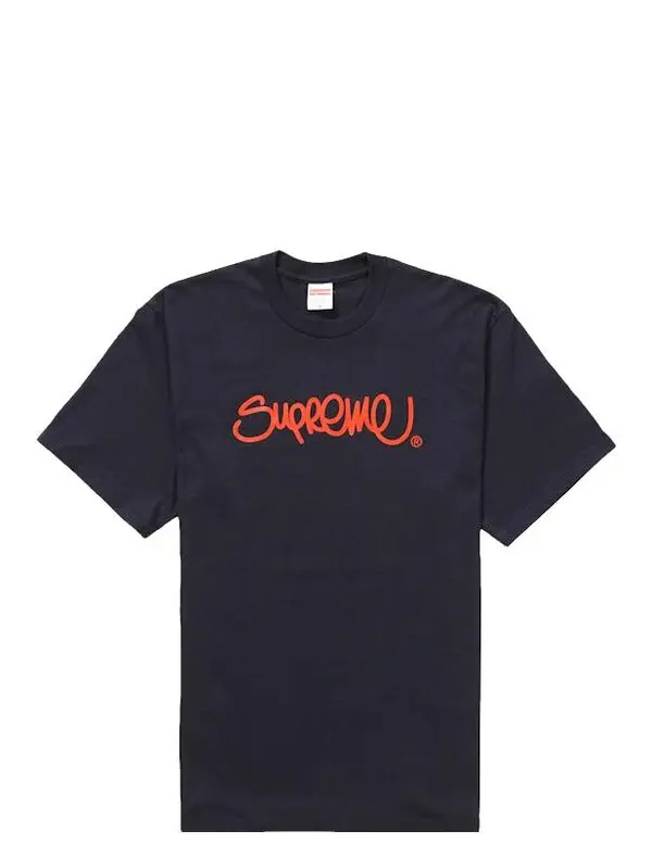 Supreme Handstyle Tee Shirt - Navy Blue