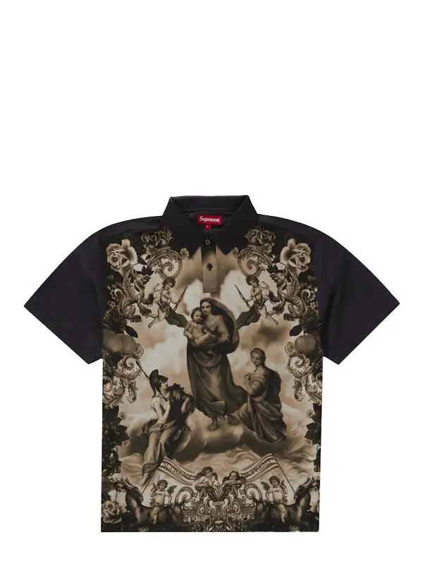 Supreme Heavenly Silk Polo Shirt - Black