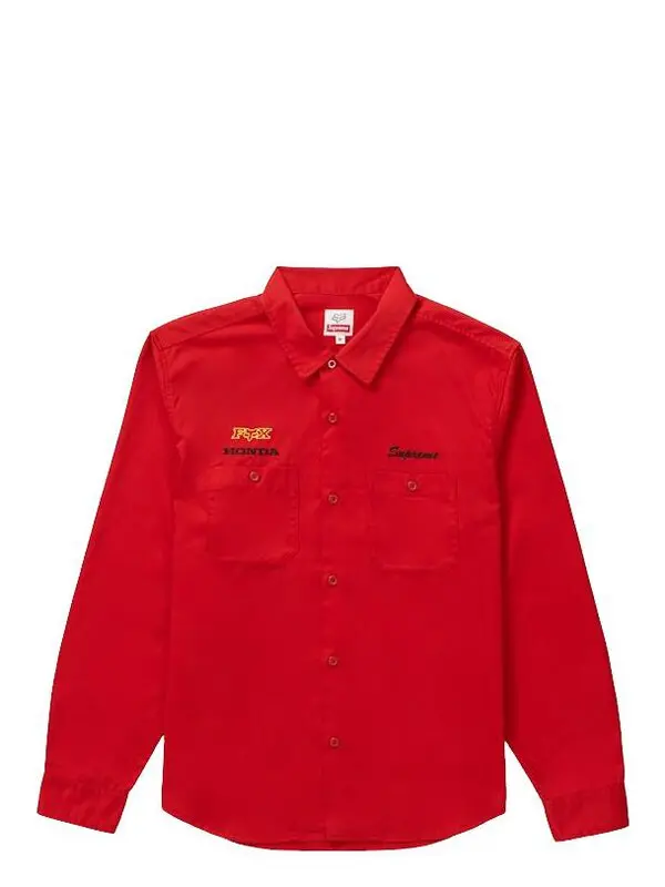 Supreme Honda Fox Racing Work Shirt - Red
