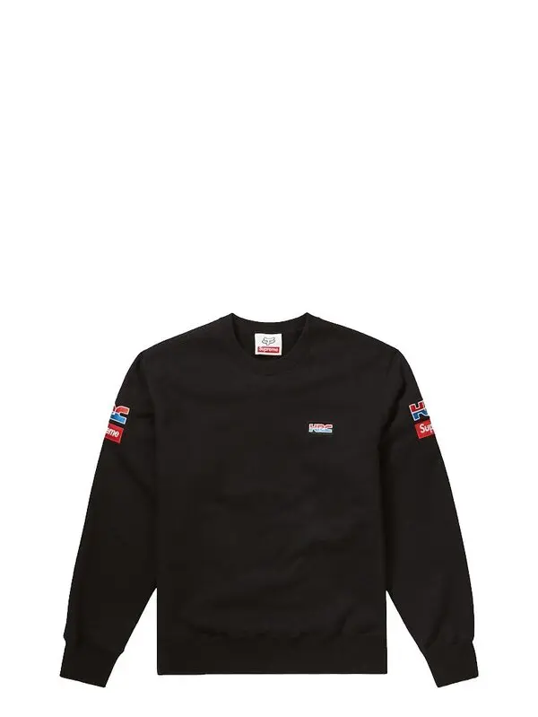 Supreme Honda Fox Racing Crewneck Sweatshirt - Black