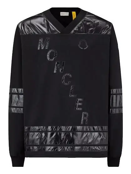 Moncler Hiroshi Fujiwara X Fragment Logo Hockey Shirt - Black