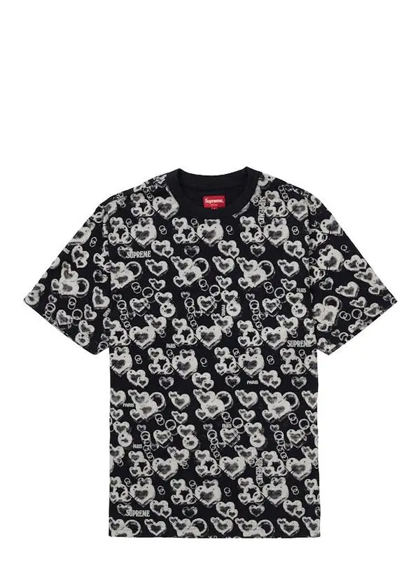Supreme Hearts Short Sleeve Top - Black