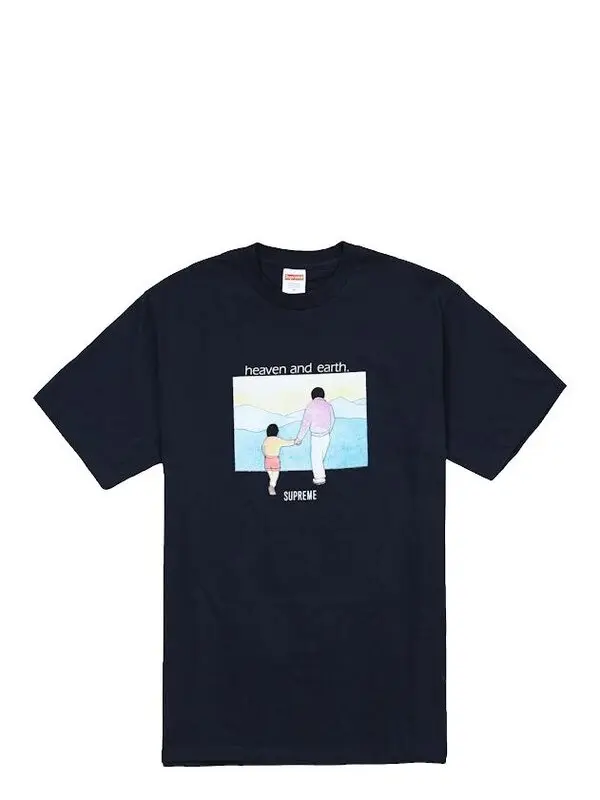 Supreme Heaven And Earth Tee Shirt - Navy Blue
