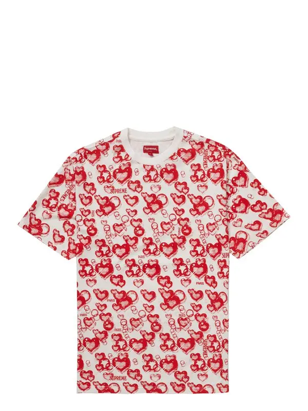 Supreme Hearts Short Sleeve Top - White