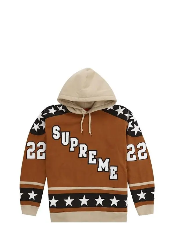 Supreme Hockey Hooded Sweatshirt - Brown